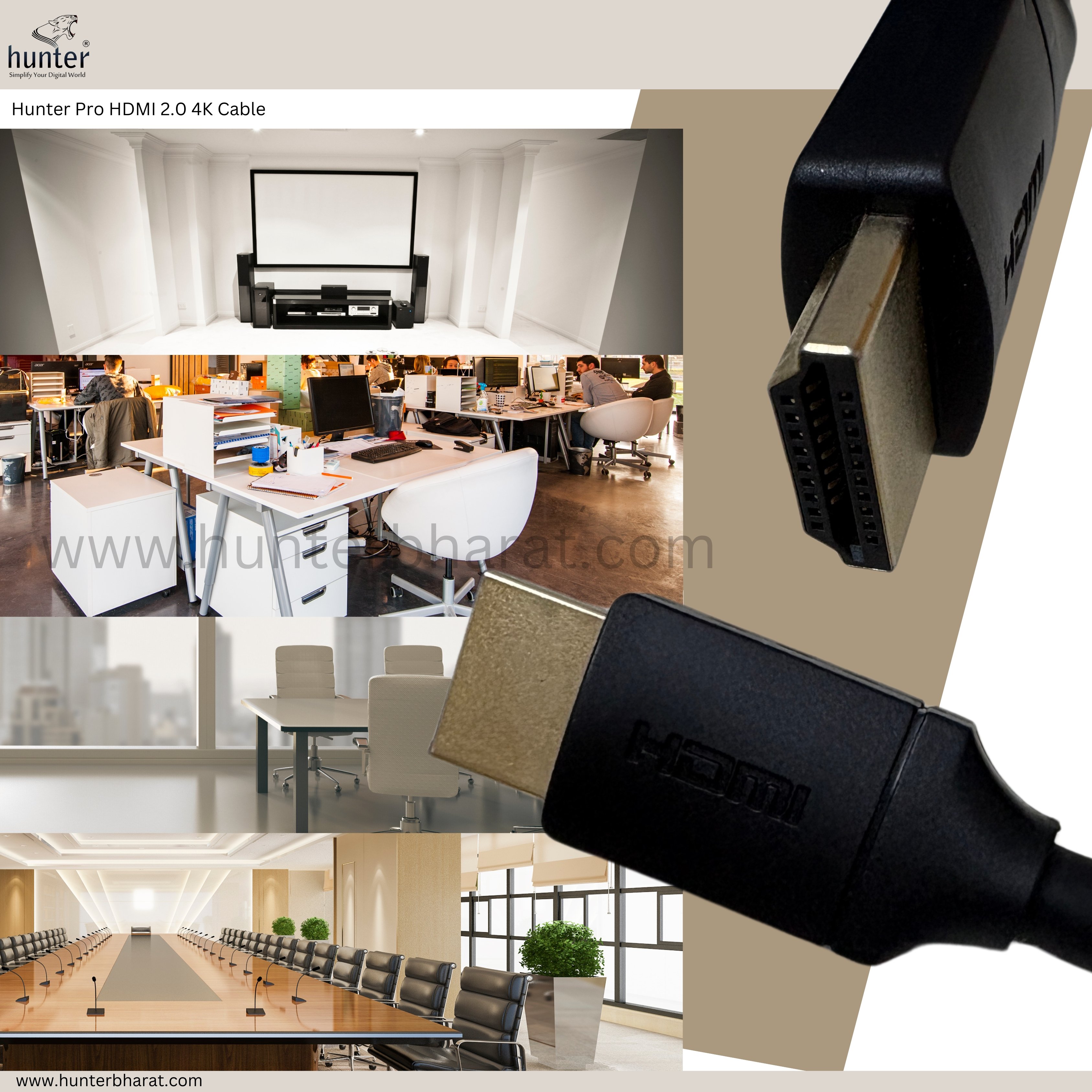 Hunter HDMI cable 10 Meter V 2.0-9284