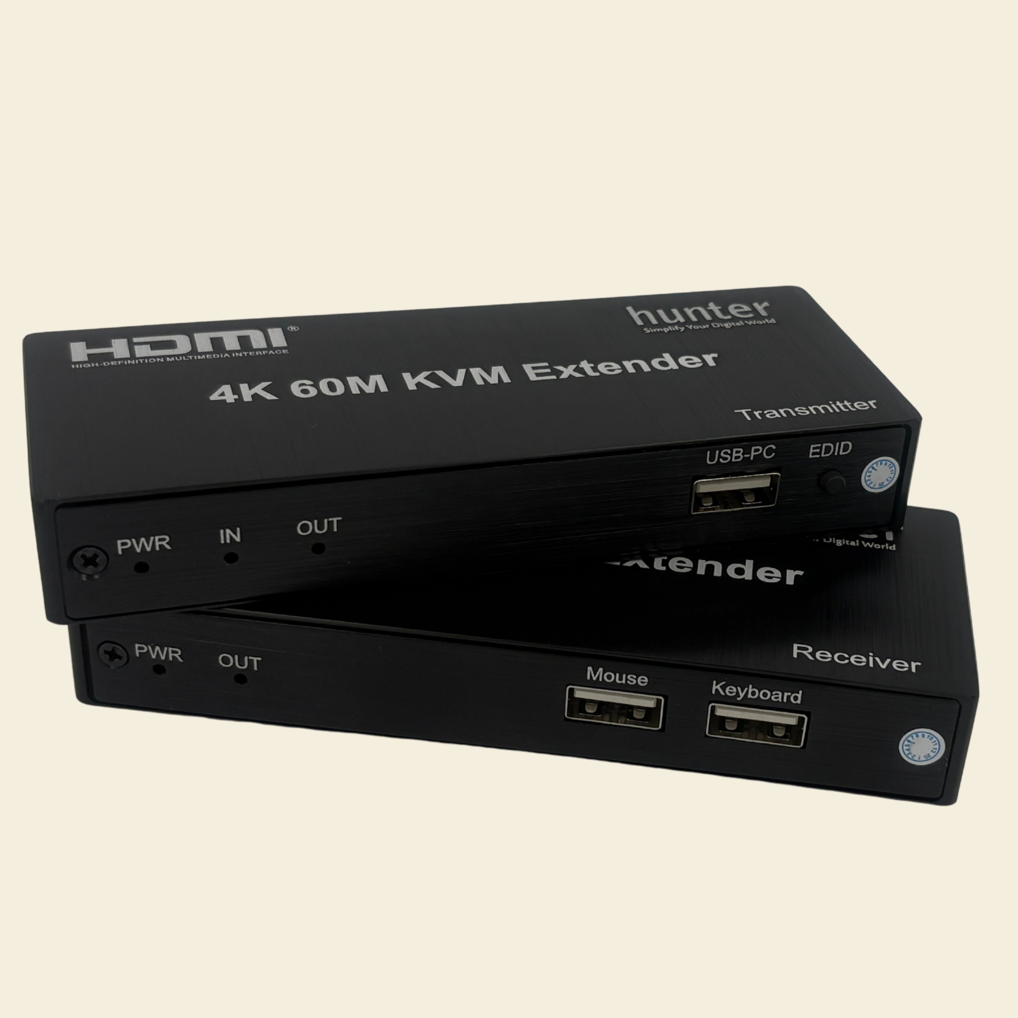 Buy Hunter HTC-KVM60M4K HDMI 60M KVM Extender | 4K Video, USB, IR ...