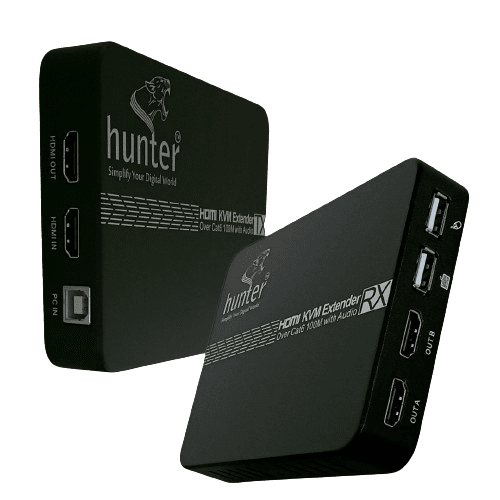 Hunter HDMI Extender 50m with IR POC HDMI Loopout-9434