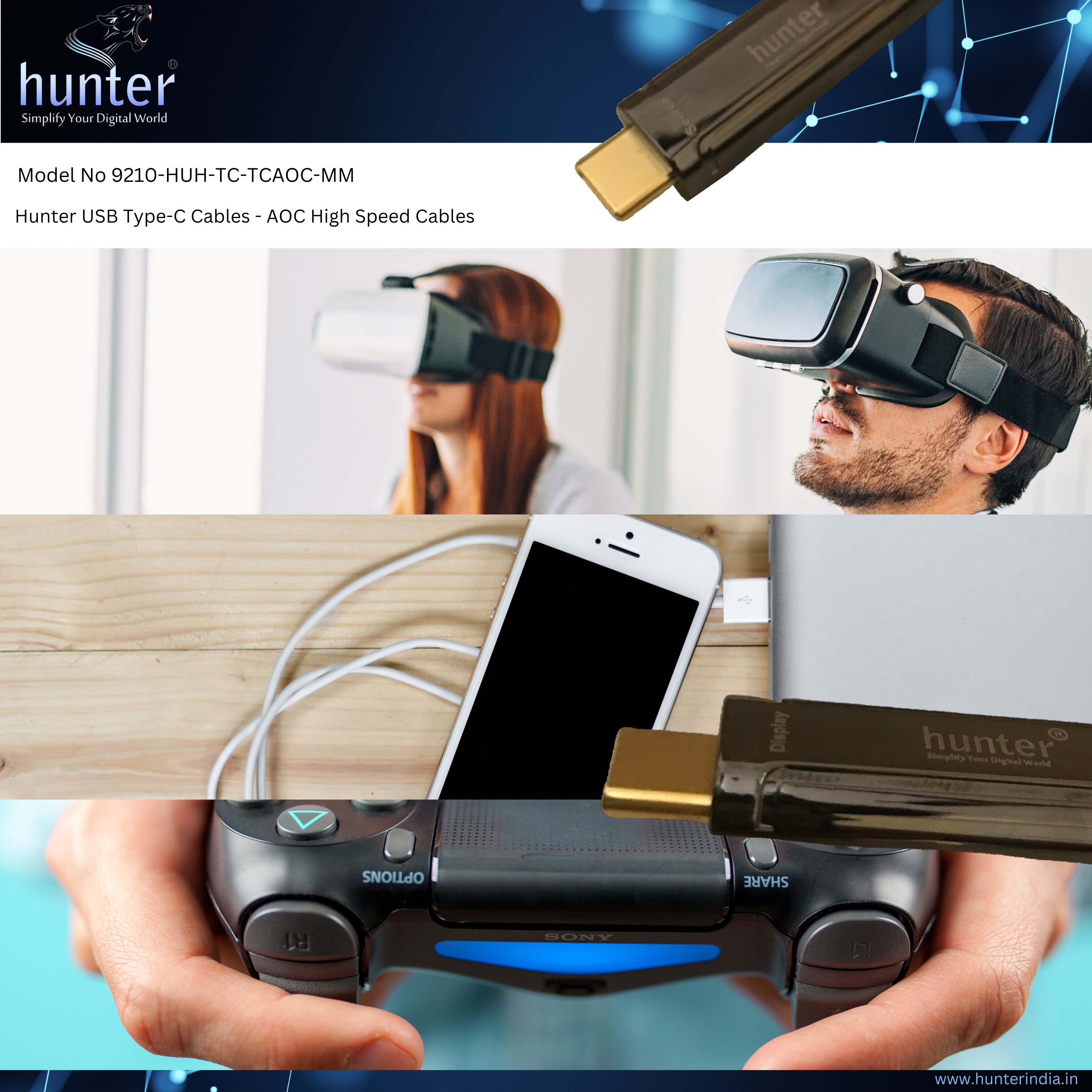 Hunter Type C to Type C AOC 10M-9210