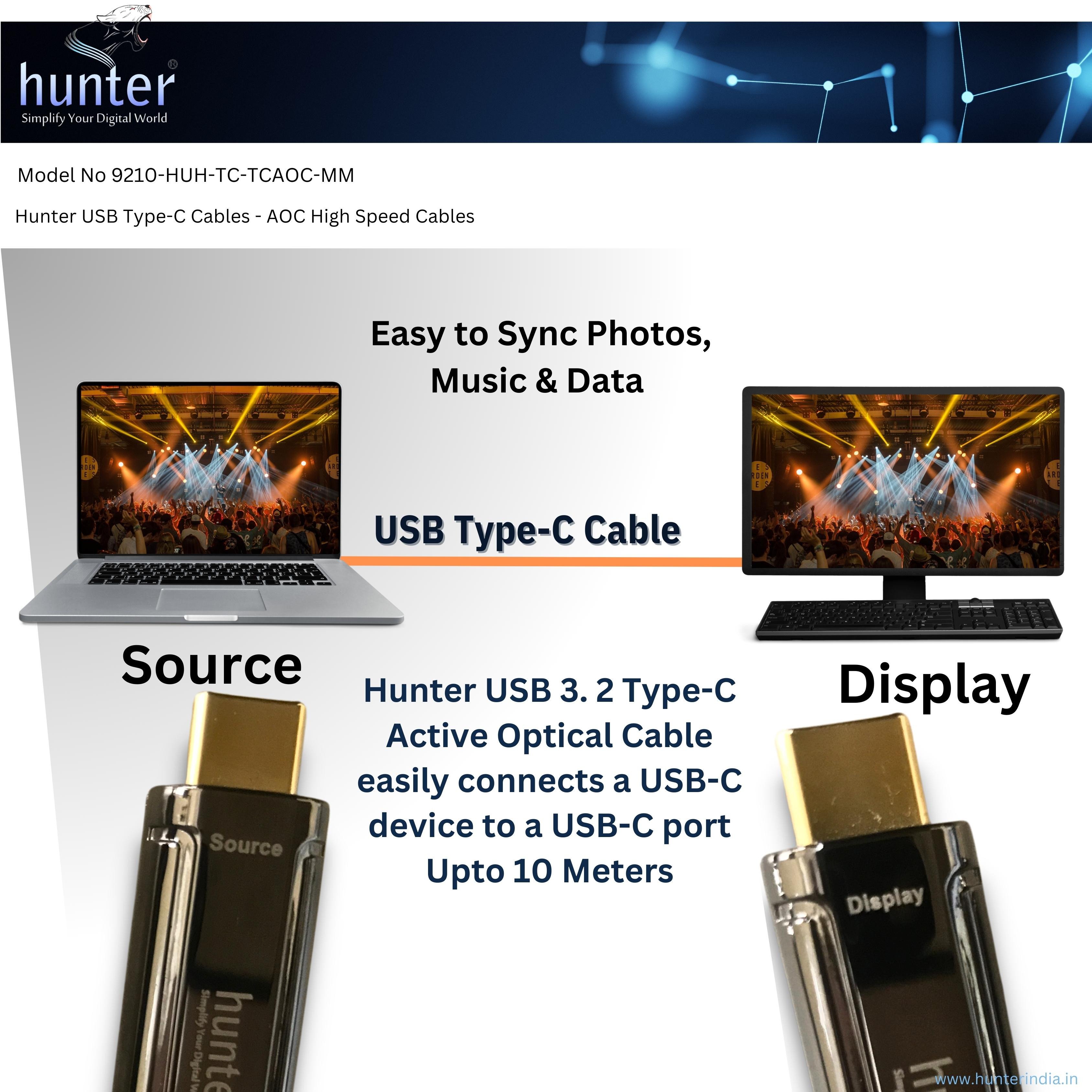 Hunter Type C to Type C AOC 10M-9210