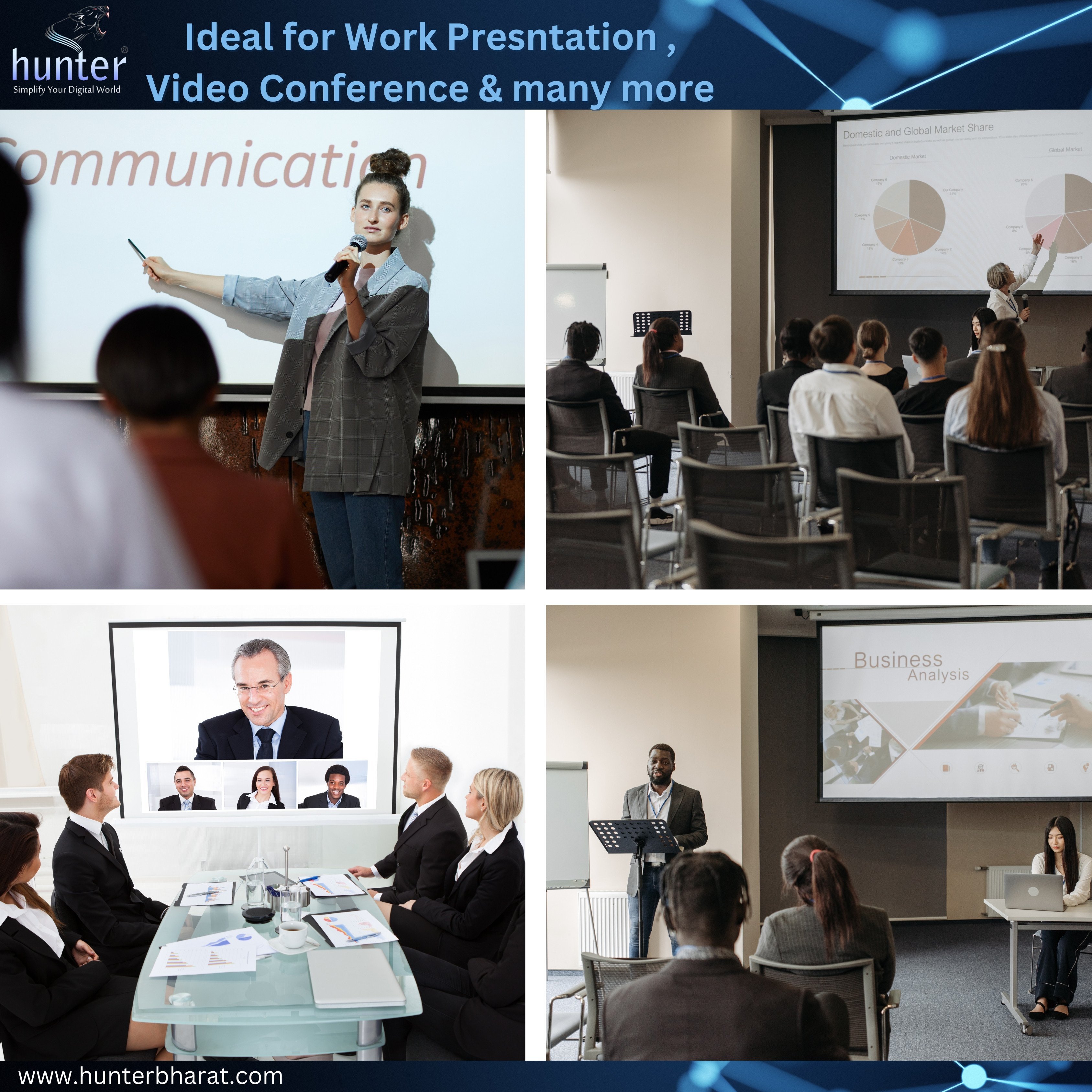 Hunter Projection Screen Motorized 100" diagonal 5x7 4:3 | 9121-HUL ...